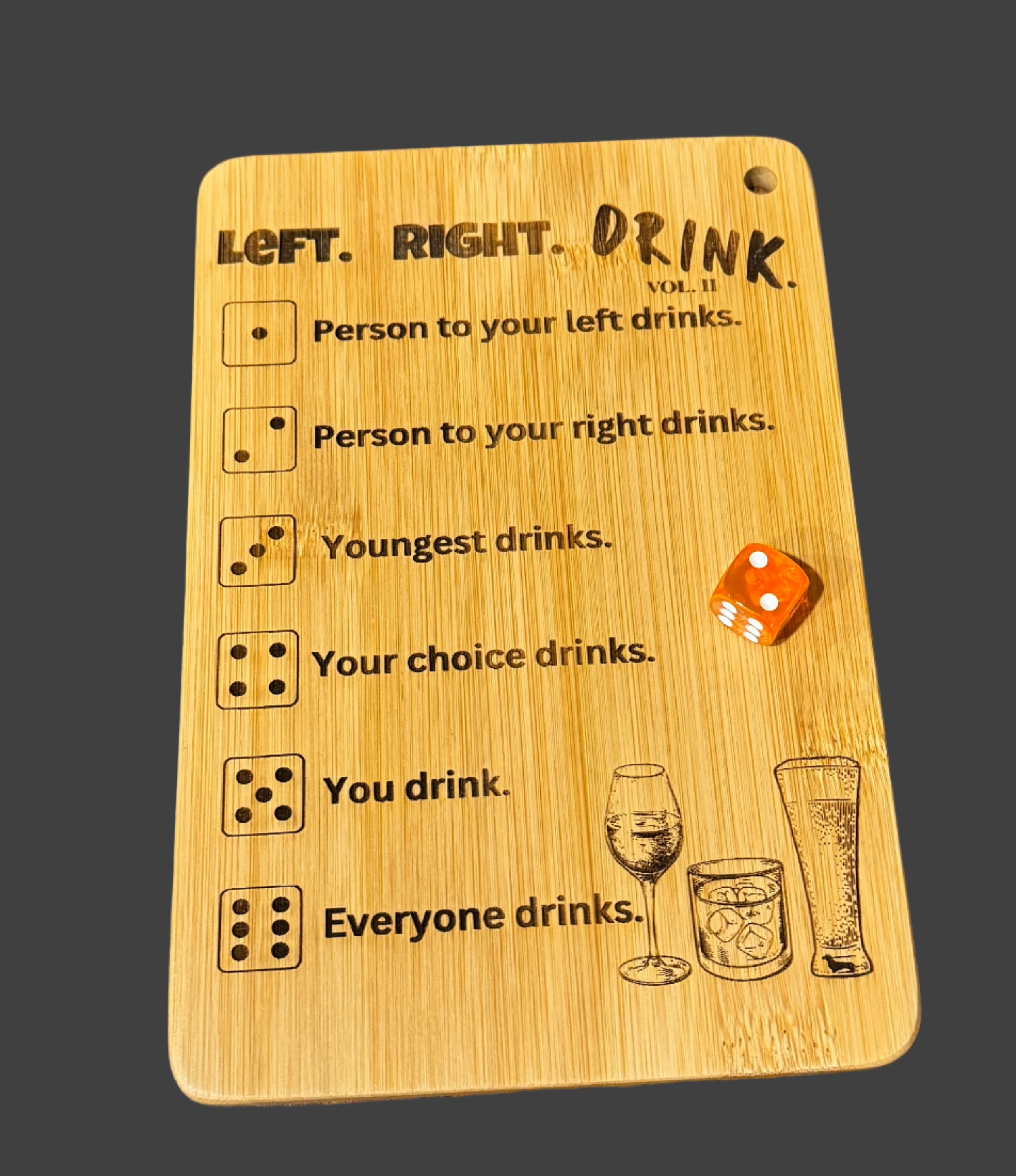Left -Right - Drink Game – GO2 Craft & Design